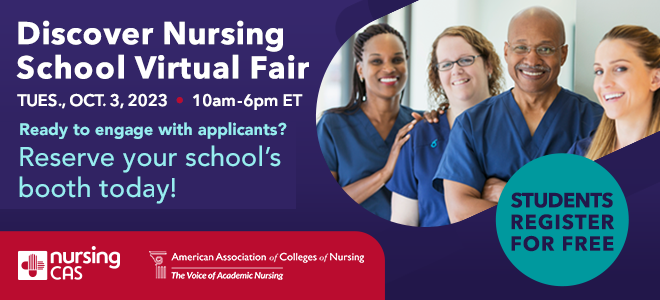 AACN’s NursingCAS Virtual Fair: Register Now!